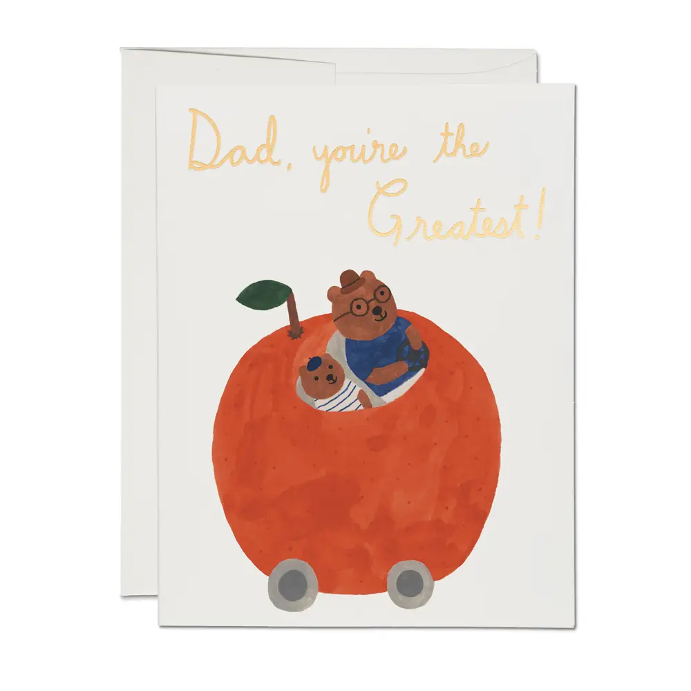 Greatest Dad Orange Card – Gum Tree