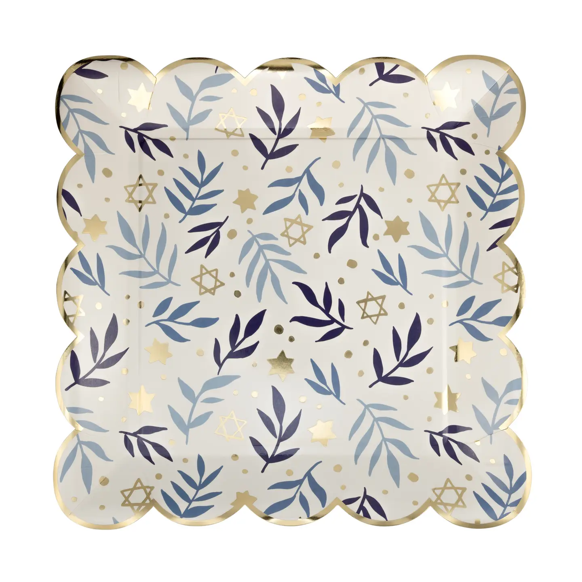 Stars & Branches Scalloped Paper Plates – Gum Tree